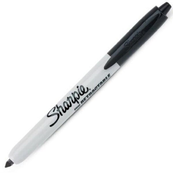 Black Sharpie Retractable Fine Point Permanent Marker