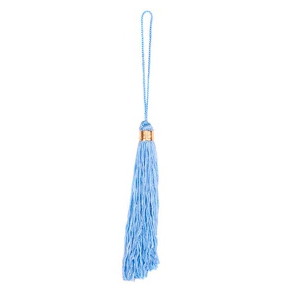 Light Blue EDD with Year Charm Stubby Tassel